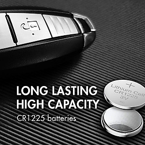 Tenergy 3 Volt Battery CR1225, Button Cell Batteries, Ideal for Thermometers, Key Fobs, Laser Pointers, Medical Devices, Calculators, and More, 5 Pack