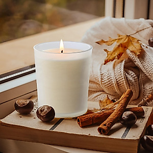 SHOWIN Thick Candle Jars for Making Candles 16 Pcs, 7 OZ Empty Jars with Wood Lids for Candle Making, Sample Container - Dishwasher Safe, Frosted White