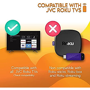 OEM Replacement Remote Control 3226000883 Fit for Element Roku TV Smart 4K Ultra HDTV with Netflix, Disney+, Hulu and Sling Or Apple TV+ or HBOMAX Buttons. (Renewed)