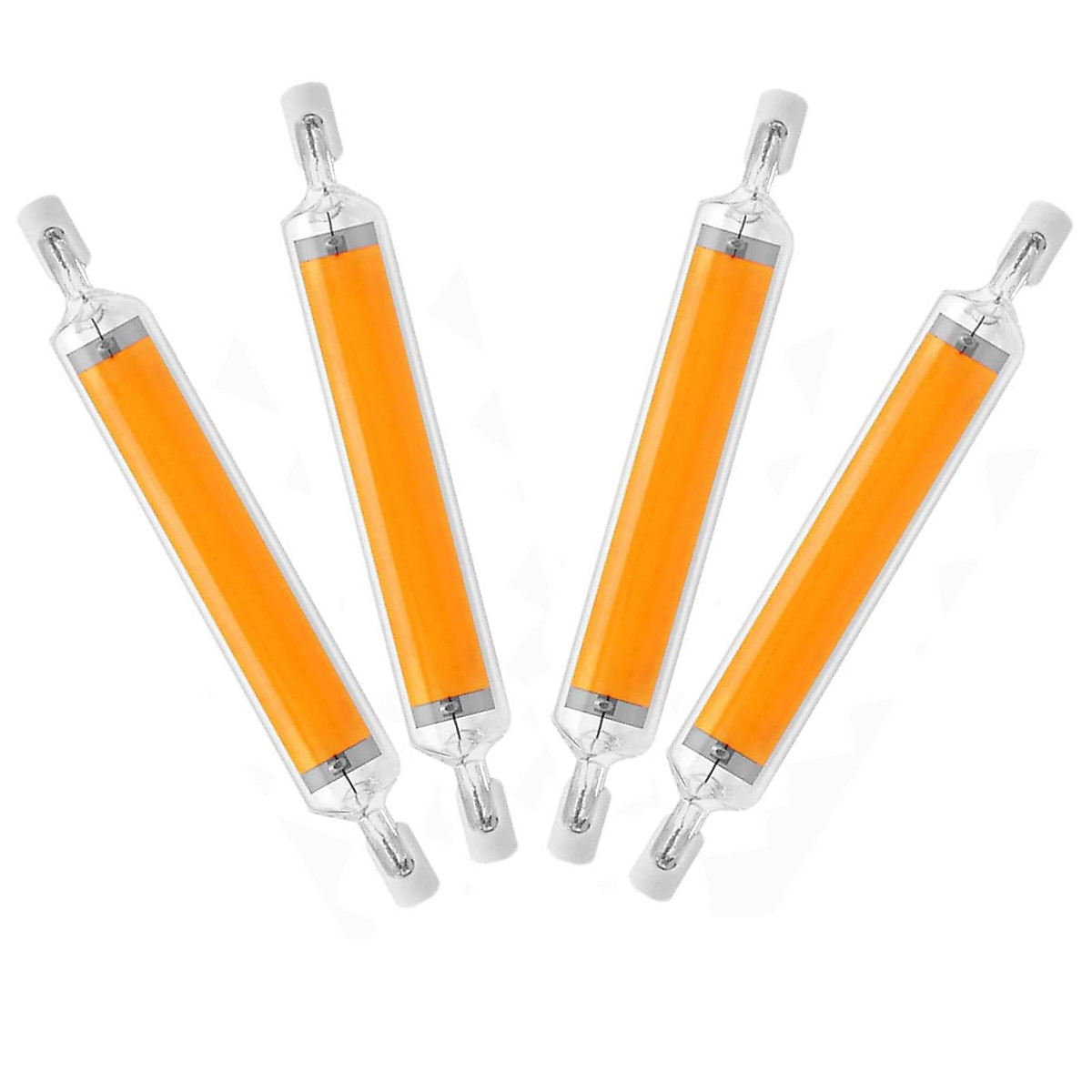 118mm 20W R7S LED Bulb (4 Pack) 200W Halogen Equivalent 118mm J-Type High Brightness 20W 120V R7S Base 3000K Warm White J Type T3 118mm Double Ended Flood Light 360°Beam Angle Landscape L