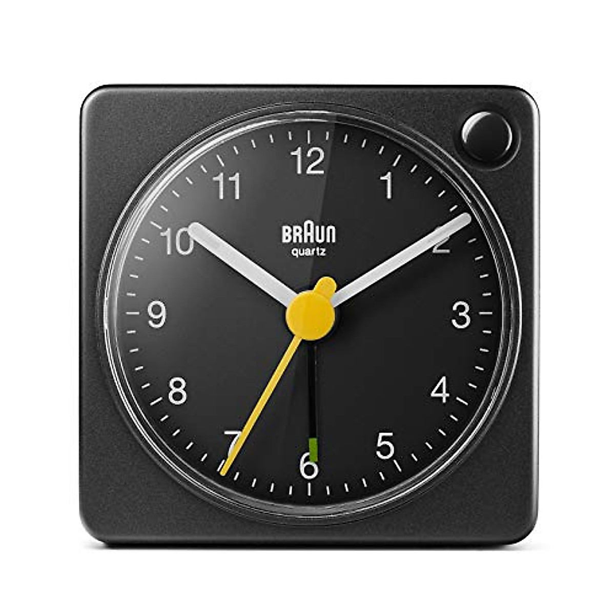 Braun Classic Mixed Black Analogue Alarm Clock Home Gift Bundle with Snooze and Light, Quiet Quartz Movement, Crescendo Beep Alarm in Black, Model BC12B, BC02XB (2 Pack)