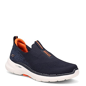 Skechers Men's Gowalk 6-Stretch Fit Slip-On Athletic Performance Walking Shoe, Navy/Orange, 10