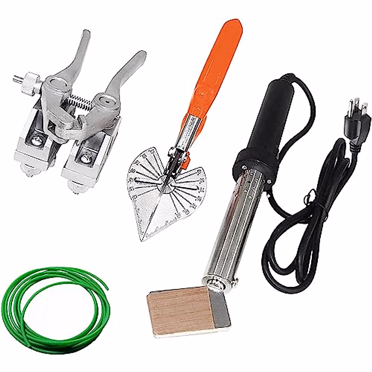 JIAWANSHUN PU Round Belt Welding Machine Polyurethane Belt Welder Round Belt Welder 110V with 150-400 ℃ Adjustable Temperature Electric Soldering Iron (One Set)