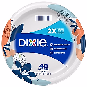 DIXIE® 8.5 INCH PAPER PLATES, 48 COUNT