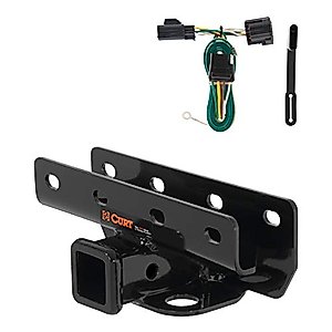 CURT 99317 Class 3 Trailer Hitch, 2-Inch Receiver, 4-Pin Wiring Harness, Select Jeep Wrangler JK