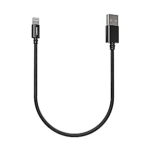 COSOOS Short iPhone Lightning Cable (14in/35cm) Nylon Braided Fast Charging Syncing Cable, MFi Certified for Apple iPhone 13,12,11,XS,XR,X,8,7,6,5S, Airpods 3/Pro/2/1, USB Charging Station