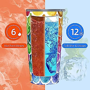 PEIXEN Mermaid Fish Scale 20oz Tumbler Stainless Steel Insulated Car Coffee Mug with Lid and Straw Durable Coffee Cup for Daily Life Travel Office