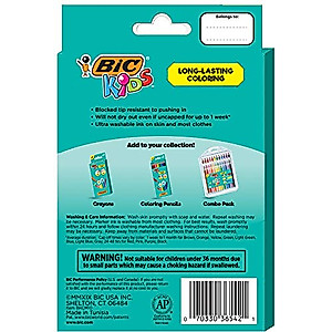 BIC Kids Coloring Markers, Medium Tips, 2 Packs of 10 Markers, Assorted