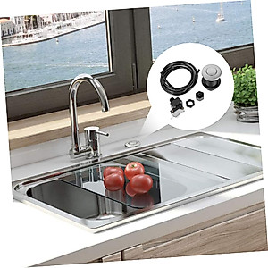 Artibetter 1 Set Pneumatic Switch Garbage Disposal Parts Garbage Disposal Supplies Air Switch Garbage Disposal Kit Bathtub Disposal Air Stainless Sink Kraus Abs Stainless Steel Start Switch