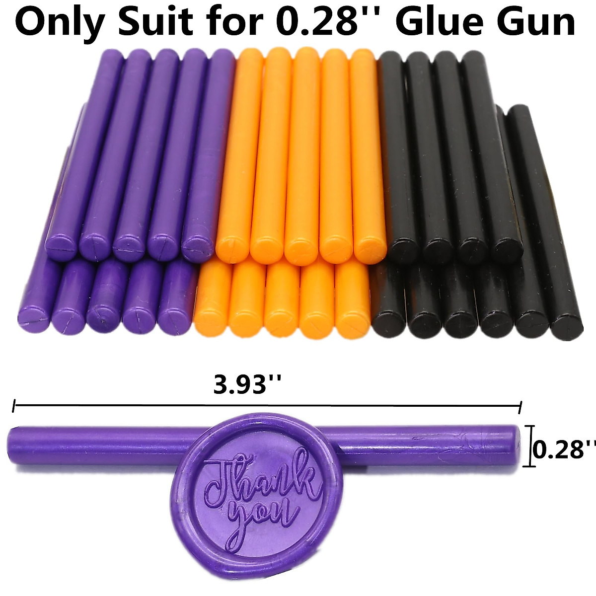 Wax Seal Sticks, Atopbb Halloween 30 Pcs Glue Gun Wax Sealing Sticks for Wax Seal Stamp, 3 Colors Sealing Wax Sticks Set for 0.28'' Glue Gun Wax Sealing Sticks (Halloween)