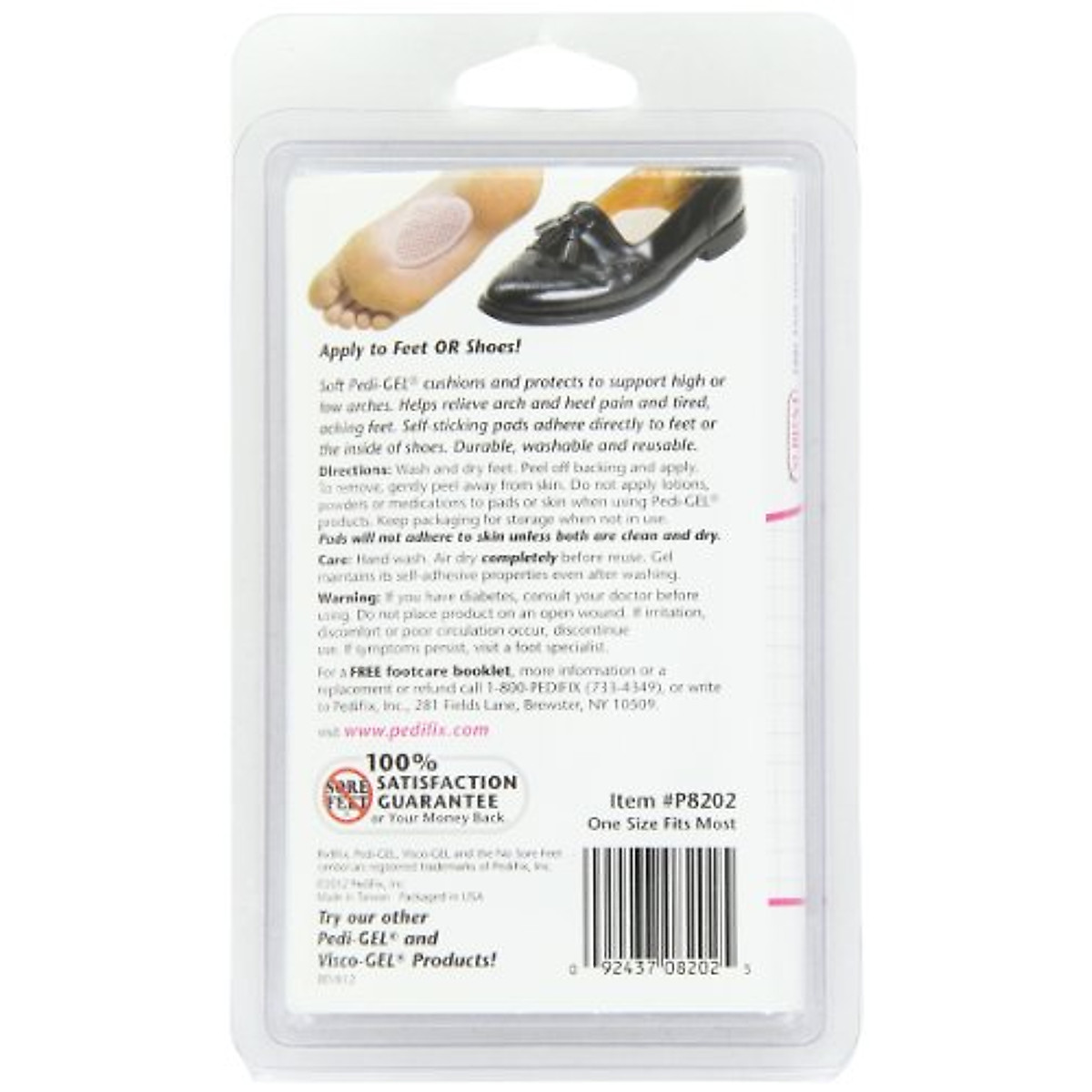 PediFix Pedi-gel Arch Pads, 2-Count