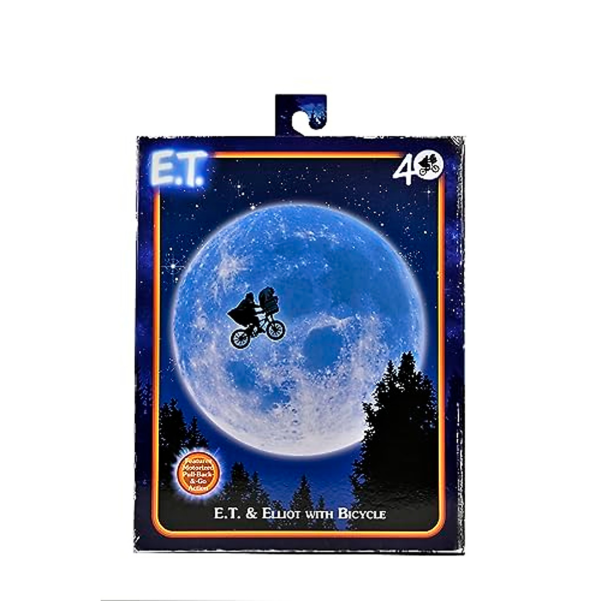 NECA - E.T. The Extra-Terrestrial 40th Anniversary 7″ Scale Action Figure – Elliott & E.T. on Bicycle