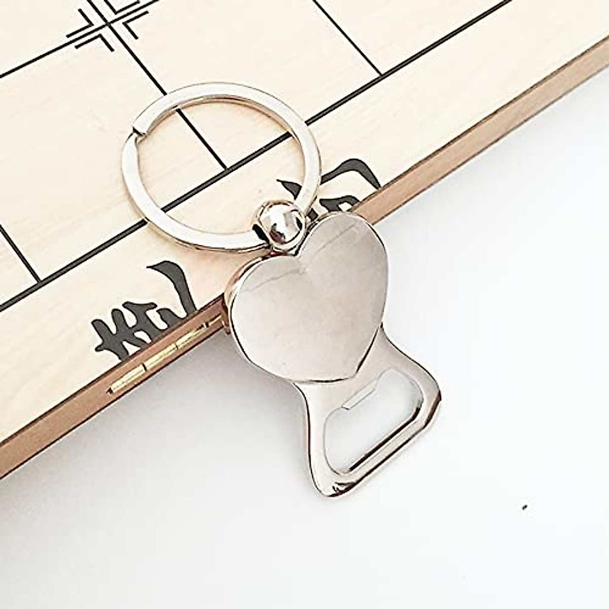 ARFUKA Bottle Opener Keychain Portable Beer Bottle Opener Key Chain Keyring Beverage Bottle Opener Key Ring for Men, Women Silver