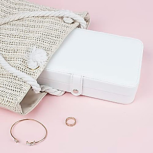 GUKA Plush Velvet Travel Jewelry Box Organizer for Women Girls Jewelry Holder for Earring Ring Necklace Jewelry Travel Organizer Small Jewelry Box