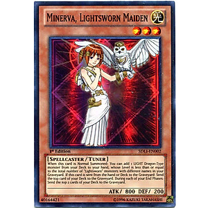 Yu-Gi-Oh! - Minerva, Lightsworn Maiden (SDLI-EN002) - Structure Deck: Realm of Light - 1st Edition - Super Rare