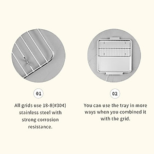 Stainless Steel Square Grid for Square Tray from Korea