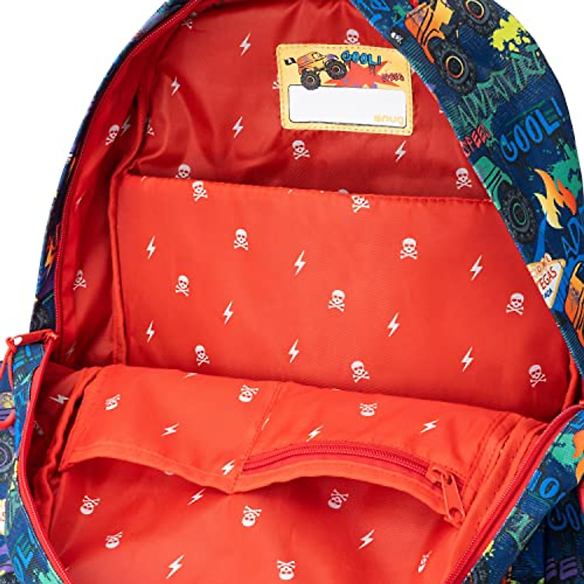 Snug Kids Backpack for School, Sports and Travel Perfect for Ages 4+ (Monster Trucks)