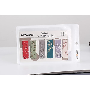 UpUDo 12 Pack Magnetic Bookmark, Book Marker Clip for Teachers, Students, Book Lovers, Printing on 2 Side