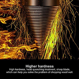 42mm Log Splitter Drill Bit, High‑Speed Wood Splitting Drill, Chopping Tool Steel for Electric Hammer Impact Drill(Hex Shank)
