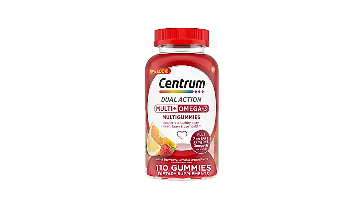 Centrum MultiGummies Multi+ Omega 3 Dual Action, Adult Multivitamin ...