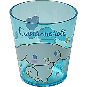 Sanrio Cinnamoroll Plastic Cups 7.8 × 8.5 × 7.8 cm 260ml Dinnerware Drinkware Saucers Kitchen (Blue)