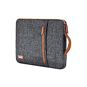 LONMEN 17.3 Inch Laptop Sleeve Case Water Resistant Notebook Bag with Handle for 17.3" computer/Lenovo ideapad 320/Dell Inspiron 17 5000/HP Pavilion/MSI GS73VR Stealth Pro/Acer/ASUS/Toshiba, Dark Gray