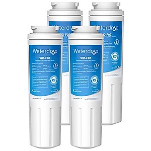 Waterdrop UKF8001 Refrigerator Water Filter 4, Replacement for Whirlpool® EDR4RXD1, EveryDrop® Filter 4, Maytag® UKF8001AXX-750, UKF8001AXX-200, 46-9006, Puriclean II, WF-UKF8001, 4 Filters