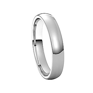 Bonyak Jewelry Platinum 3.5mm Half Round Comfort Fit Light Band Beautiful, Size 6
