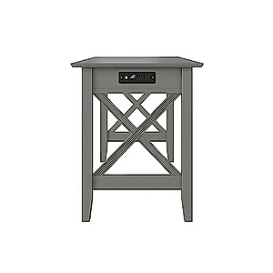 AFI Lexi Desk with Drawer and Charger Grey