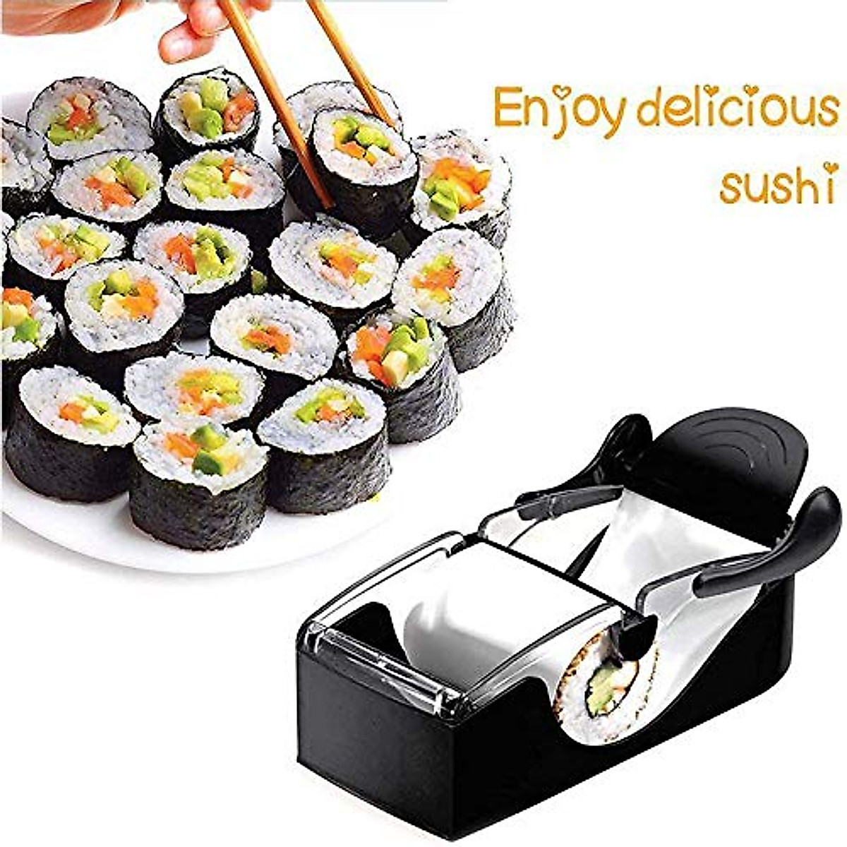 Sushi Roll Machine,DIY Sushi Maker Roller,Beginners Sushi Roll Machine,Magic Longevity Driver Sushi Roll Machine Home Kitchen Tools Utensils