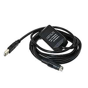Lemorele Replacement Allen Bradley Programming PLC Cable USB-1761-CBL-PM02 for Micrologix 1000 Series Round