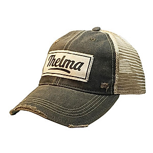 VINTAGE LIFE Best Friends Baseball Cap for Women Funny Trucker Hat Cute Distressed Ball Caps (Thelma, Black)