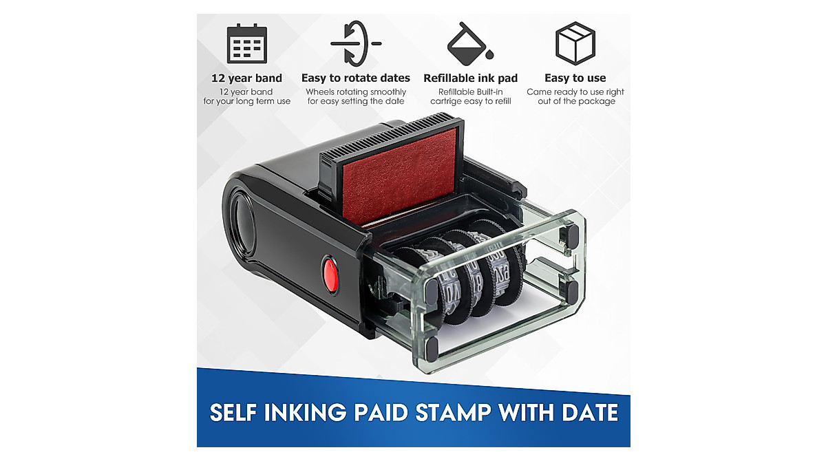 Personalized Signature Date Stamp for Business - Custom Ink & 12-Year Band