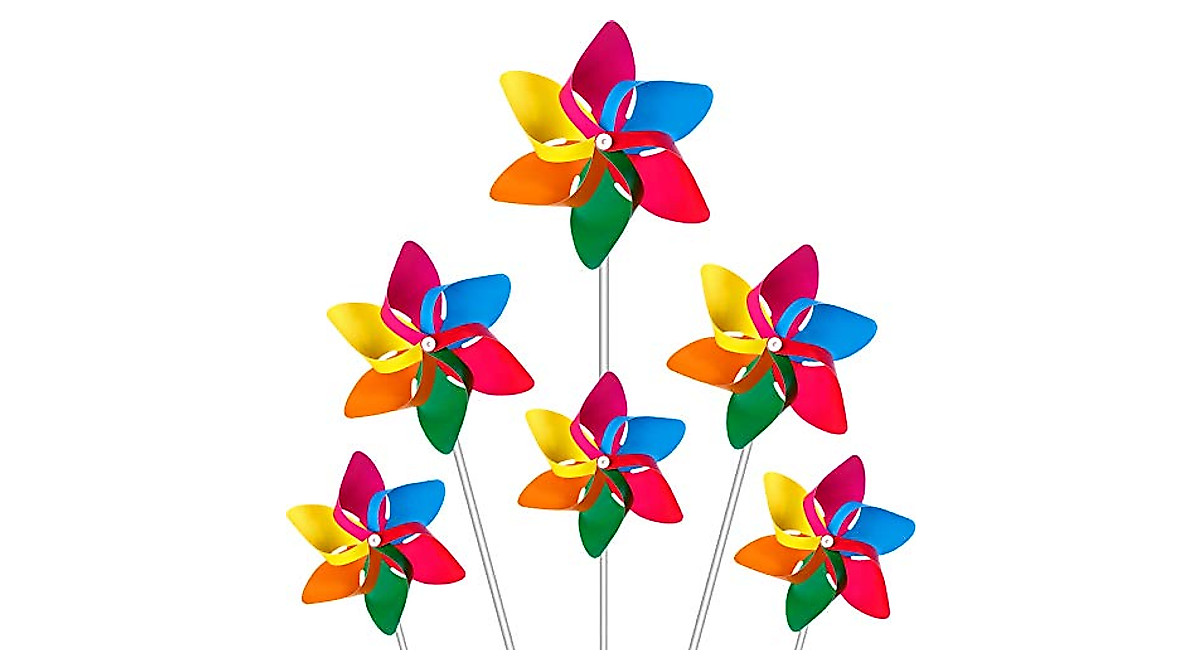 Colorful DIY Rainbow Pinwheels for Garden Fun