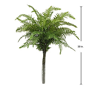 30" Artificial Boston Fern Plants Bushes Fake Shrubs Bush Greenery Plants Faux Fern Plant Large for Outdoors UV Resistant Garden Plants or Home Office Desk Indoor Decor 3pcs