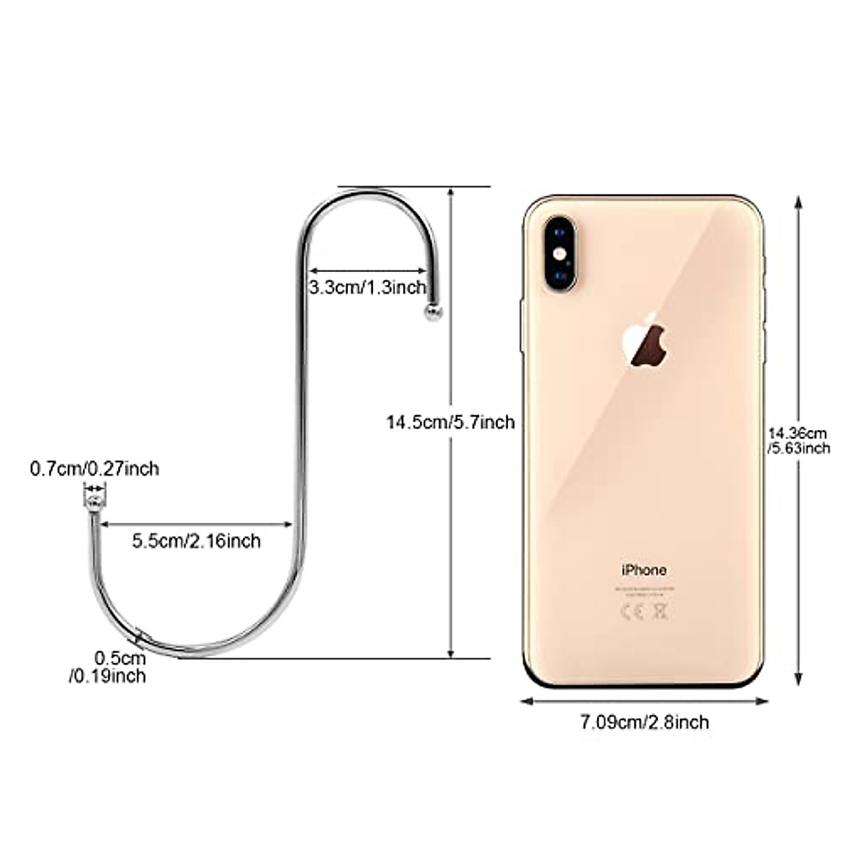 SumDirect 5Pcs 5 7/10 Inch Extra Large S Hooks, Heavy Duty Stainless Steel S Shaped Hooks for Hanging Apparel Kitchenware Utensils Plants Towels Gardening Tools