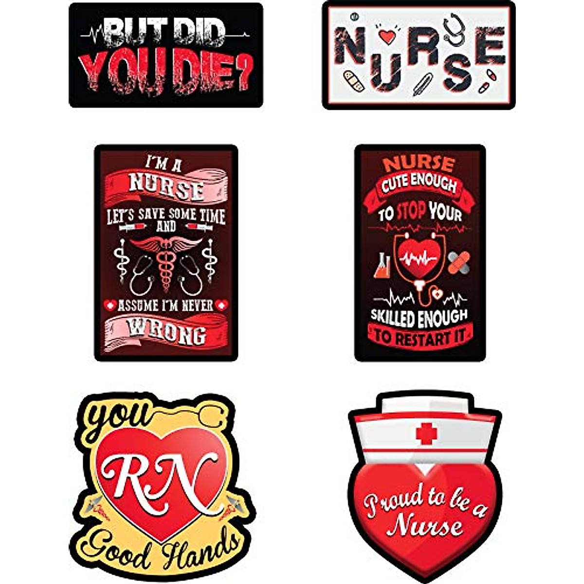 Nurse Stickers - Support Nurses with These Medical Stickers - Show Your Nursing Pride - Cool Stickers for Nurses - Pack of 33