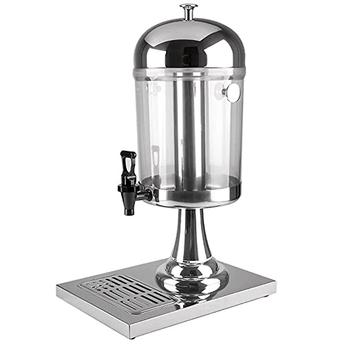 FIPUEN Single Beverage Dispenser, 2Gal/8L Stainless Steel Drink Dispenser, Juice Dispenser With Drip Trays, Central Cube for Insulation/Heating/Cooling, Suitable for Restaurant Home Hotel Party Bar