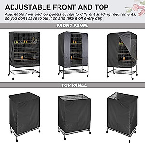 Explore Land Pet Cage Cover with Removable Top Panel - Good Night Cover for Bird Critter Cat Cage to Small Animal Privacy & Comfort (Small, Black)