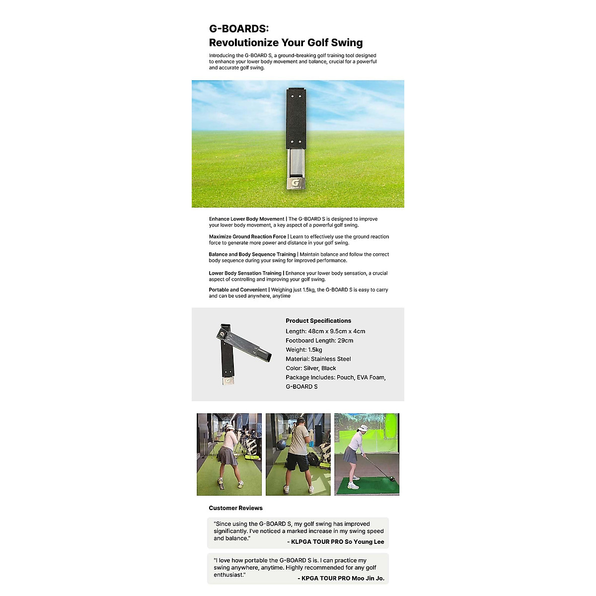 Golf Practice Equipment. Explosive Distance Increase, Core Training, Ground Reaction Force Lower Body Practice Tool.