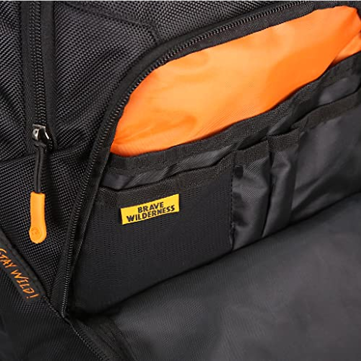 Brave Wilderness Durable Outdoor Capable Backpack made with a Ballistic Nylon Shell and Six Pockets by Coyote Peterson (Black)