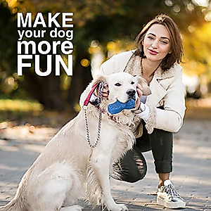 IZETIANZHE Indestructible Dog Toys, Squeaky Dog Toys for Aggressive Chewers, Tough Dog Chew Toys for Medium/Large Dogs/Heavy Duty Dog Toys (Slipper-Blue)