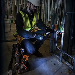 Klein Tools 55431 Tool Bag with Molded Bottom, Padded Shoulder Strap and Lighted Tool Storage with 31 Pockets