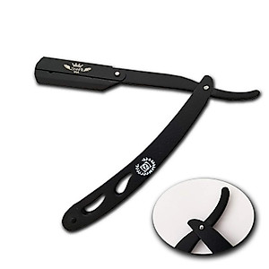 Straight Edge Barber Razor for Close Shaving - Professional Straight Blade Razor for Men with Free Double Edge Blades- Mens Straight Razor Kit