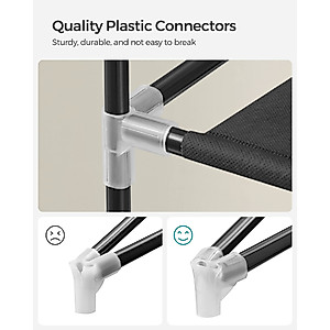 SONGMICS Shoe Rack, 9 Tier Shoe Organizer with Nonwoven Fabric Cover, Shoe Storage Shelf for 40-50 Pairs of Shoes, Entryway, Suitable for Sneakers, High Heels, Flats, and Boots, Black URXJ36HV1