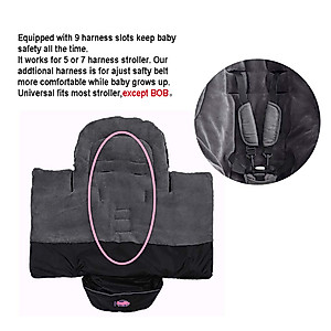 Sunday Anti-kick Stroller Blanket,Toddler Stroller Universal Footmuff Cosy Toes Buggy Pushchair Sleeping Bag Waterproof,Anti-Slip,Extendable,Multifunction Use Stroller Winter Cover