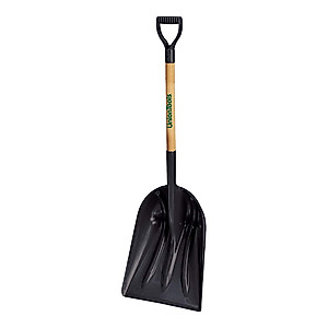 Union Tools 1681500 Poly Snow Scoop with Hardwood Handle and D-Grip, 49-Inch, Black