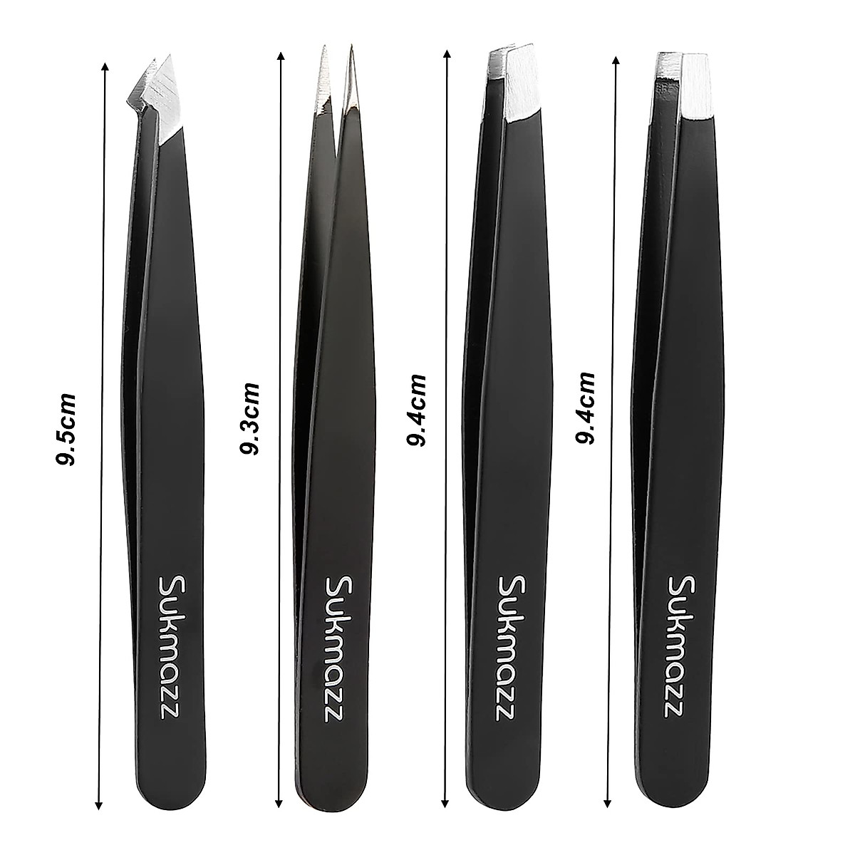 Sukmazz Tweezers for Eyebrows,Eyebrow Tweezers Set for Ingrown Hair Removal Eyelash Extension Eyebrows Plucking Tweezers