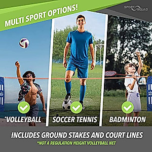 JOOLA HIT MIT Adjustable Height Portable Badminton Net Set - Competition Multi Sport Indoor or Outdoor Net for Playing Pickleball, Kids Volleyball, Soccer Tennis, Lawn Tennis - Easy and Fast Assembly