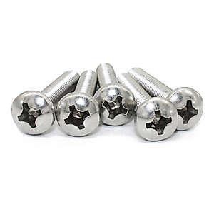 (10 pc) M8-1.25x35 mm Pan Head Phillips Machine Screws,18-8 Stainless Steel by Fullerkregs